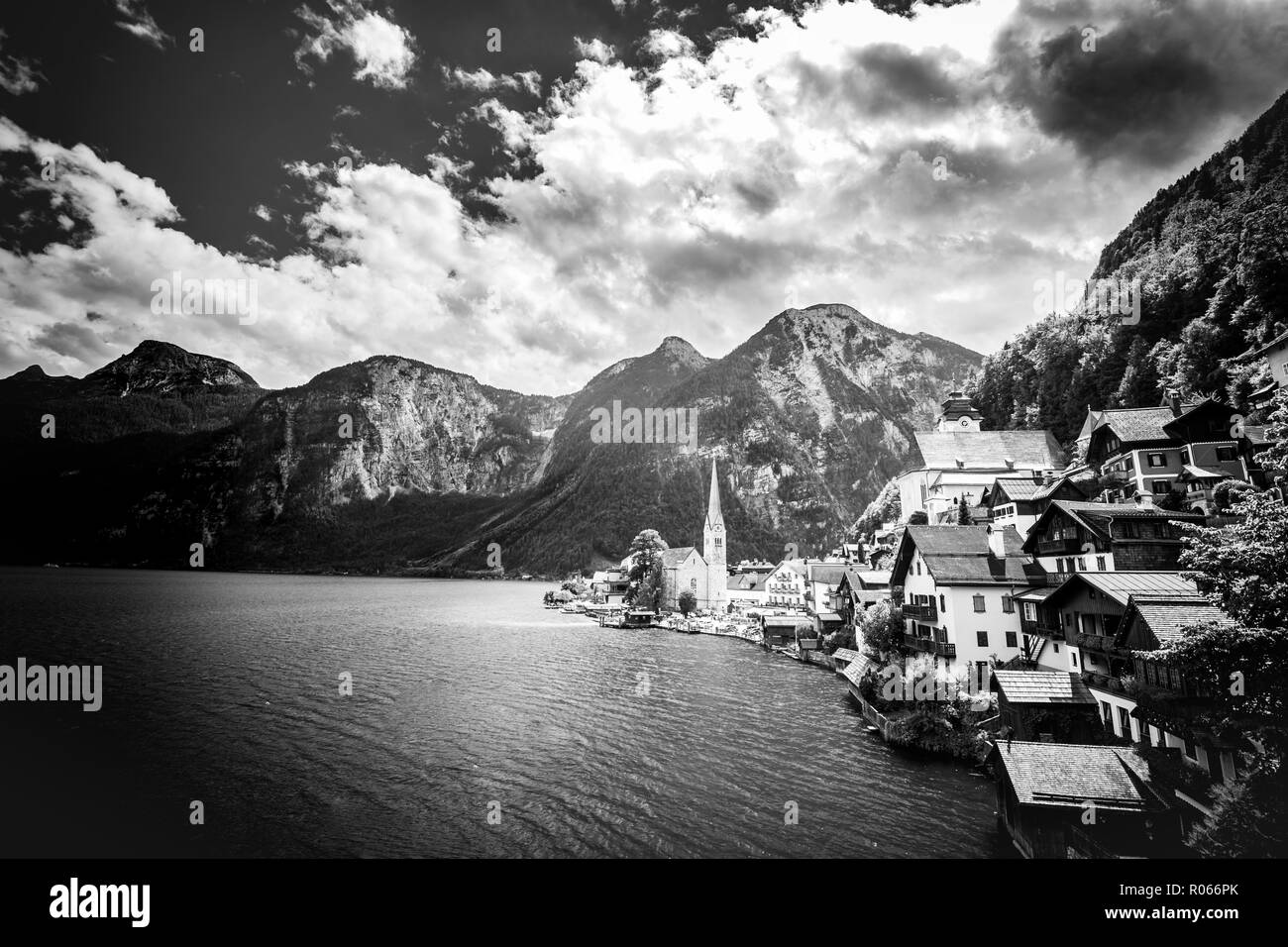 Beautiful lake view landscape Black and White Stock Photos & Images - Alamy
