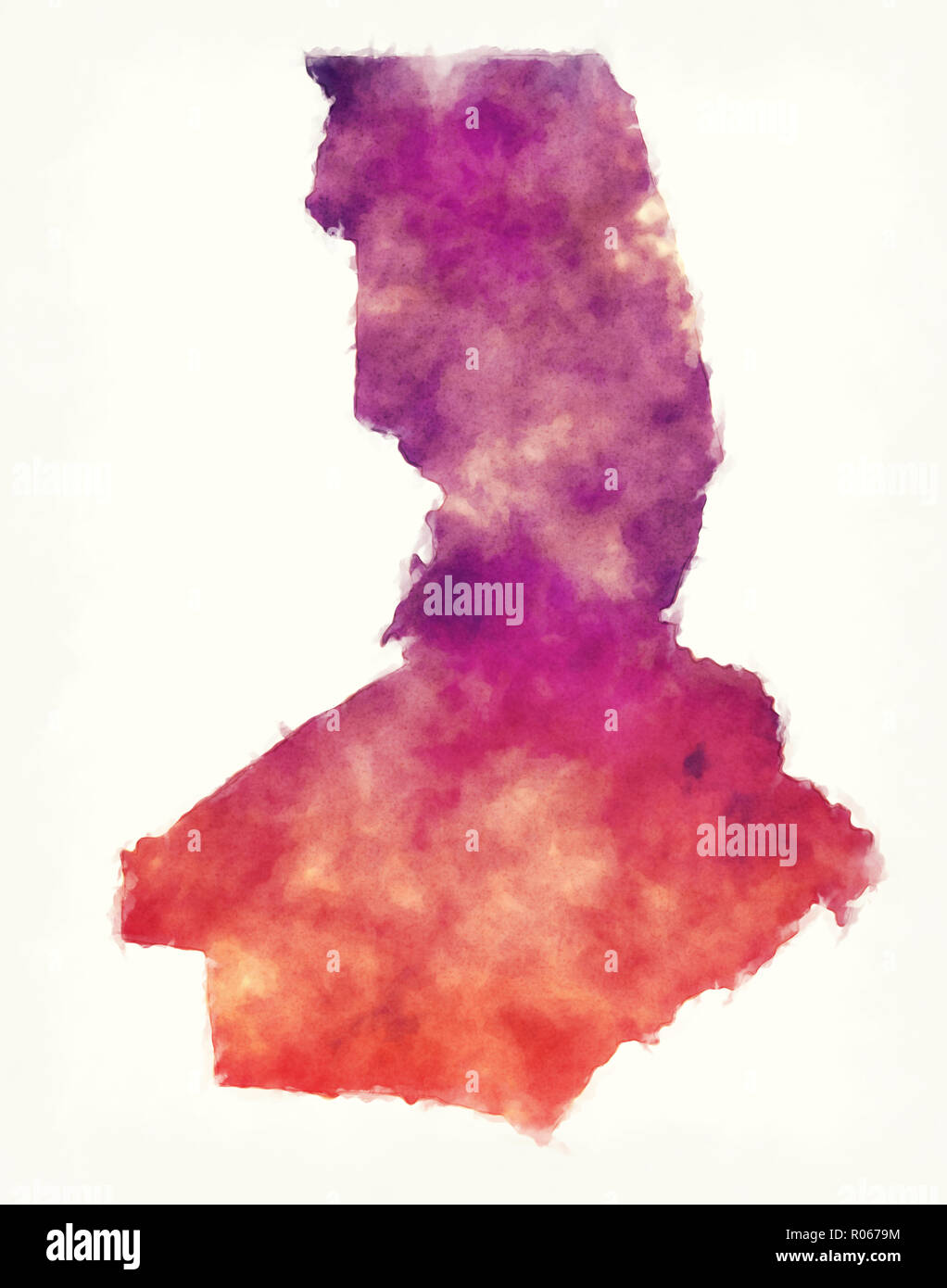 Turkistan region map of Kazakhstan in front of a white background Stock ...