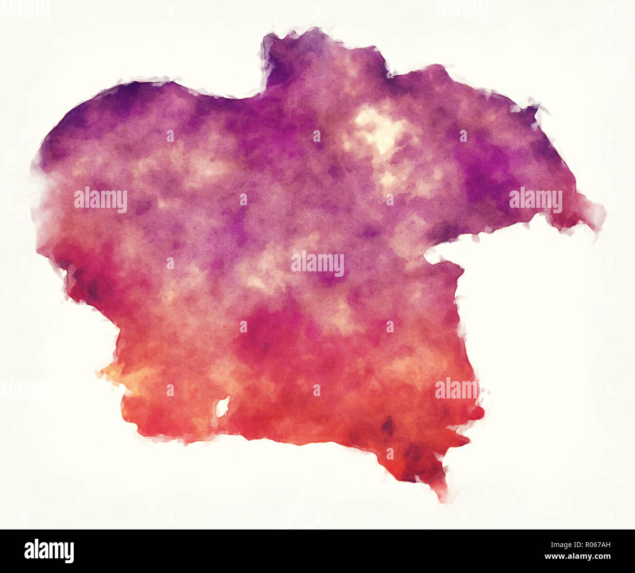 Almaty region map of Kazakhstan in front of a white background Stock ...