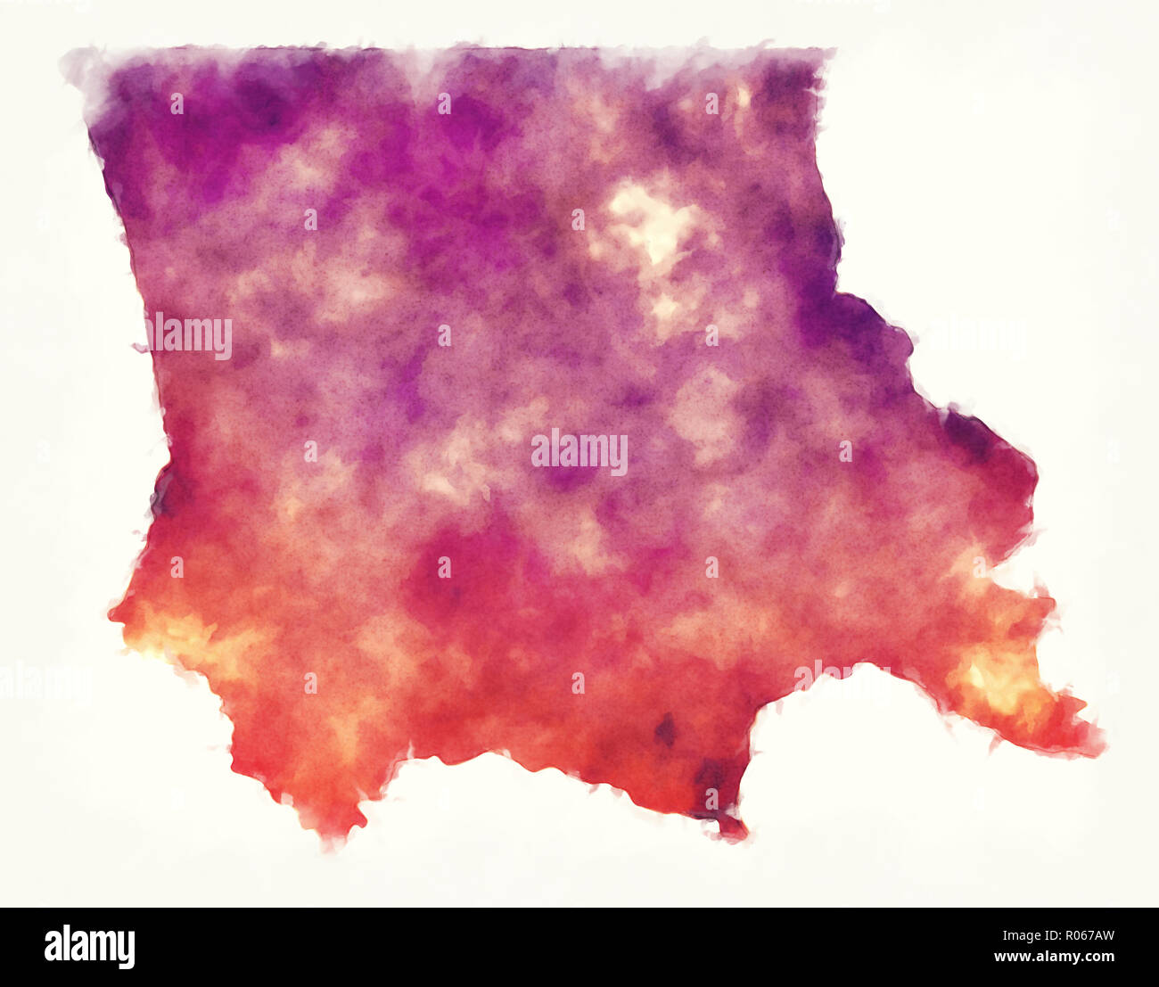 Jambyl region map of Kazakhstan in front of a white background Stock ...