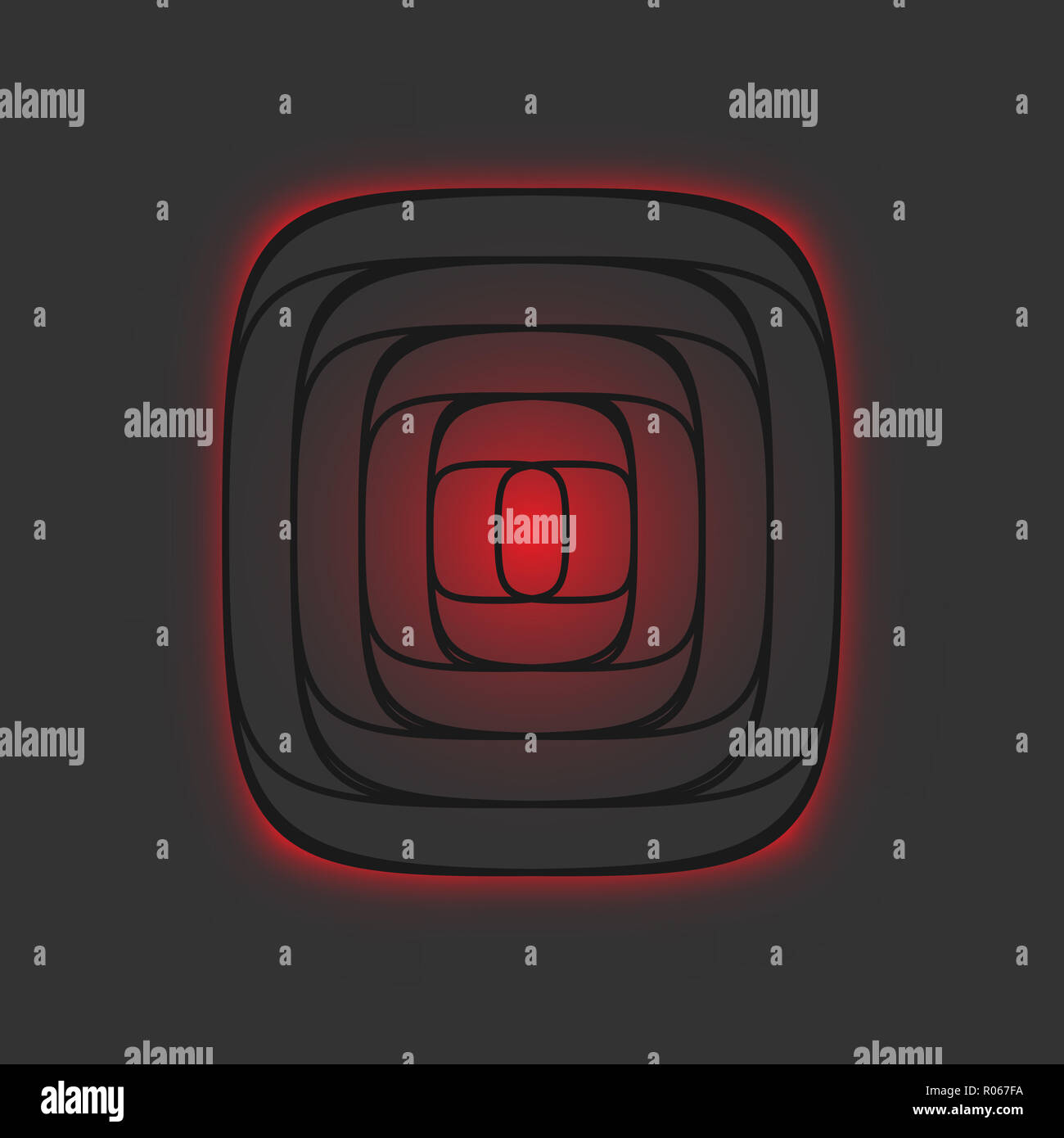 Illustration art red black logo design with background Stock Photo - Alamy