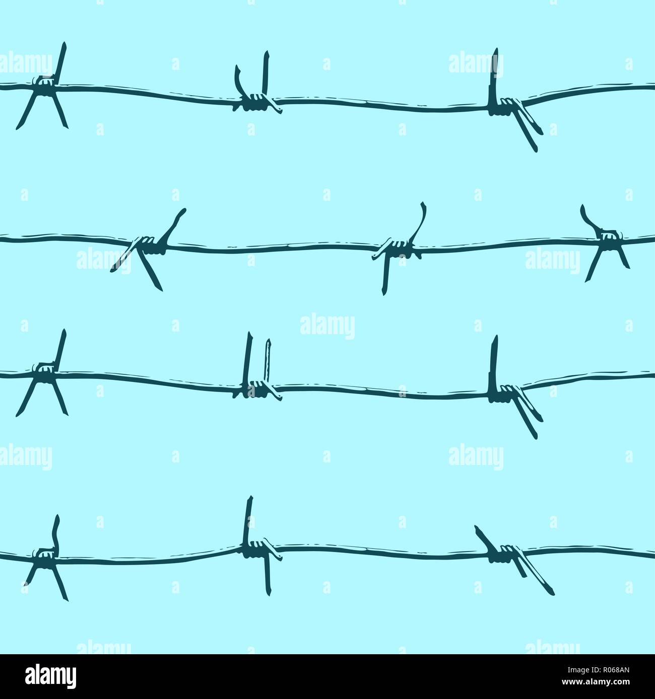 Barbed wire Seamless vector pattern Stock Vector Image & Art - Alamy
