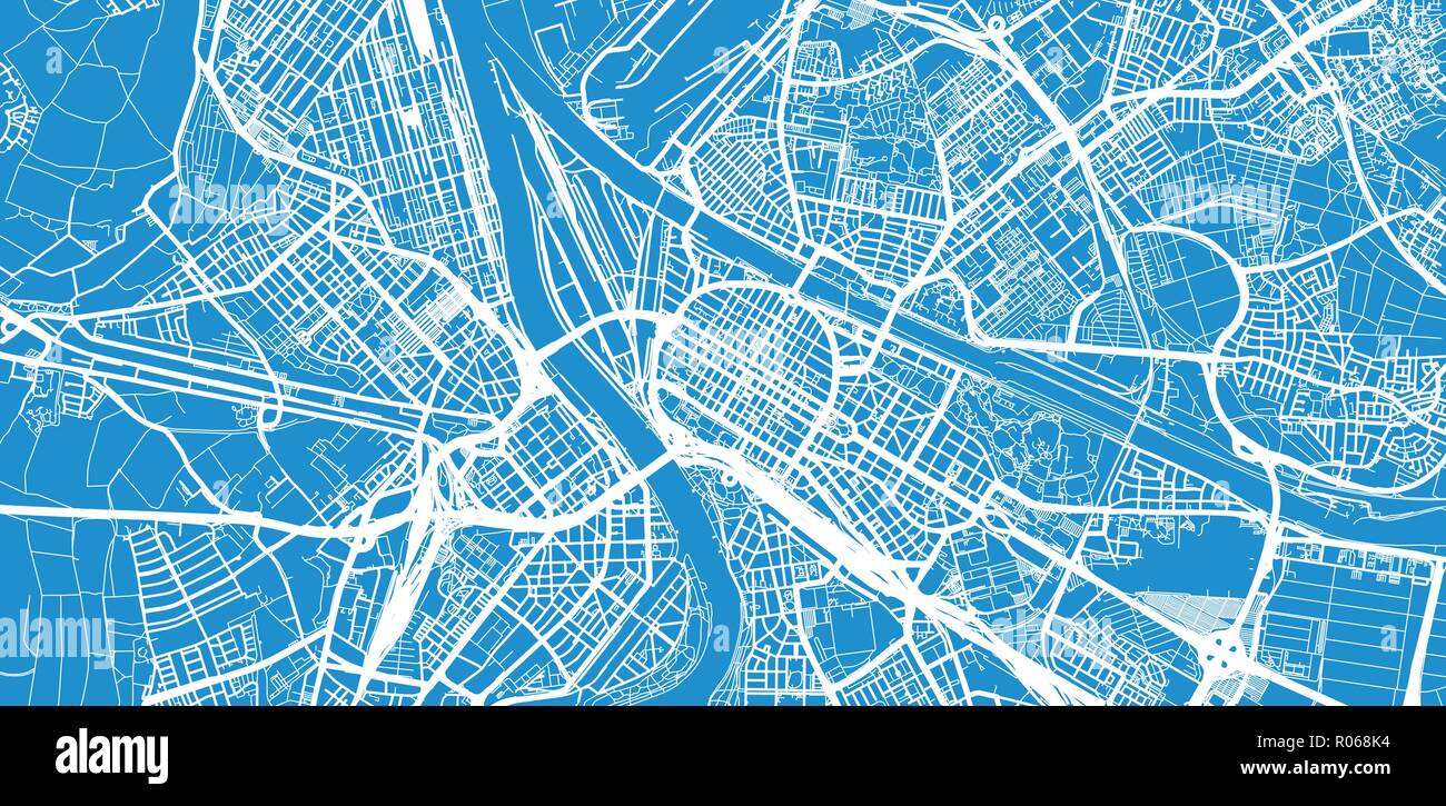 Urban vector city map of Mannheim, Germany Stock Vector Image & Art - Alamy