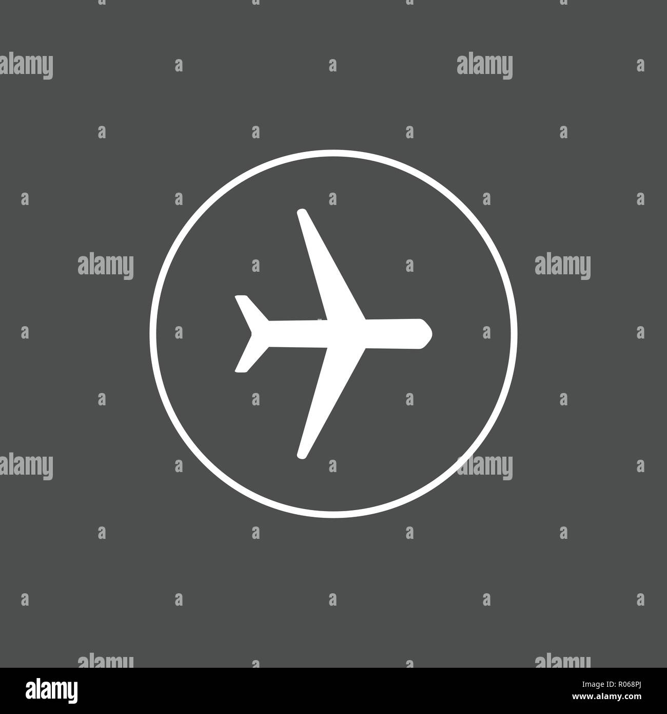 Airplane icon, plane sign. Vector illustration, flat design Stock ...