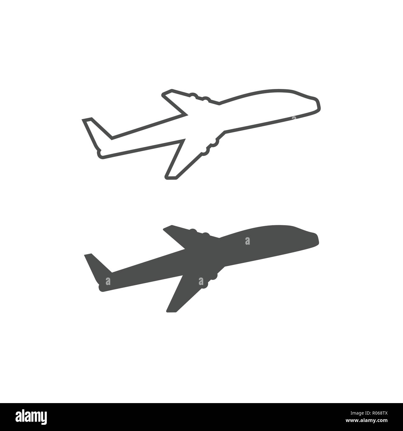 Airplane icon, plane sign. Vector illustration, flat design Stock ...
