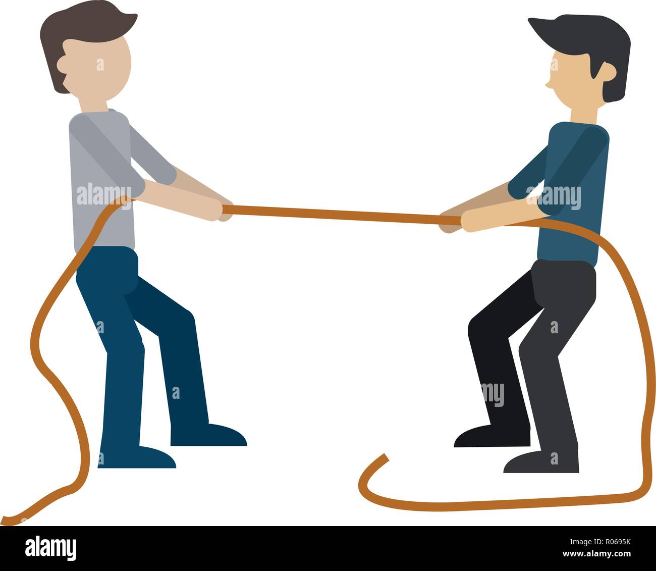 men pulling rope avatar vector illustration graphic design Stock Vector ...