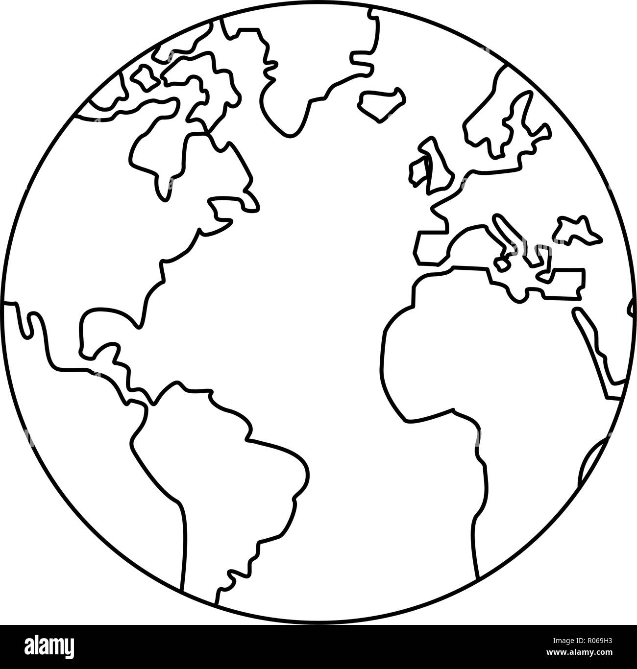 Earth world isolated symbol vector illustration graphic design Stock ...