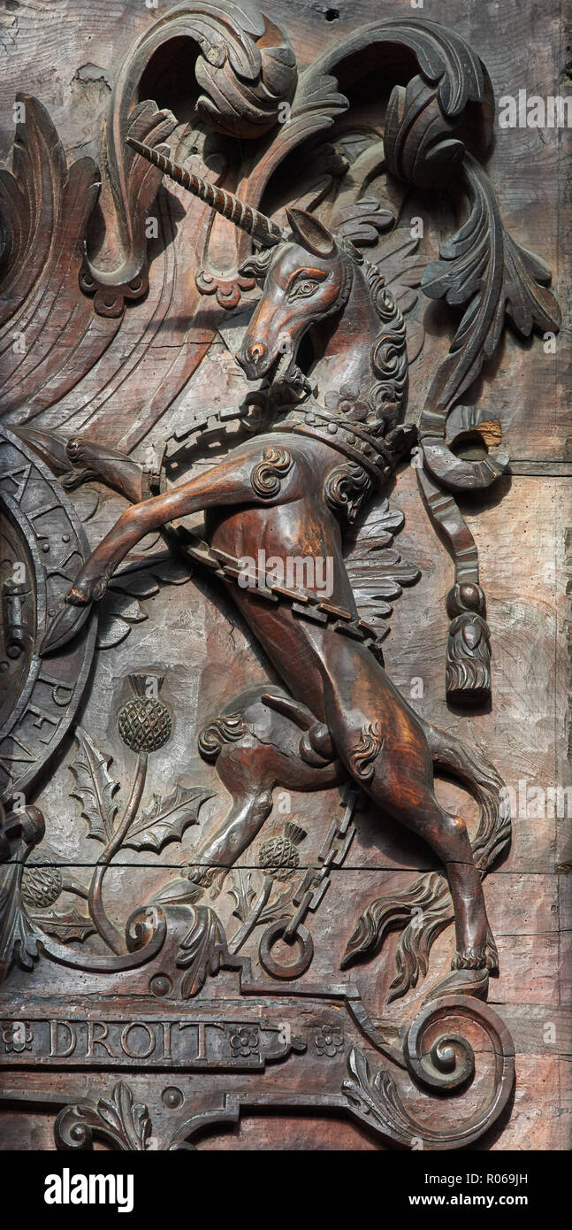 Medieval wooden carving hi-res stock photography and images - Alamy