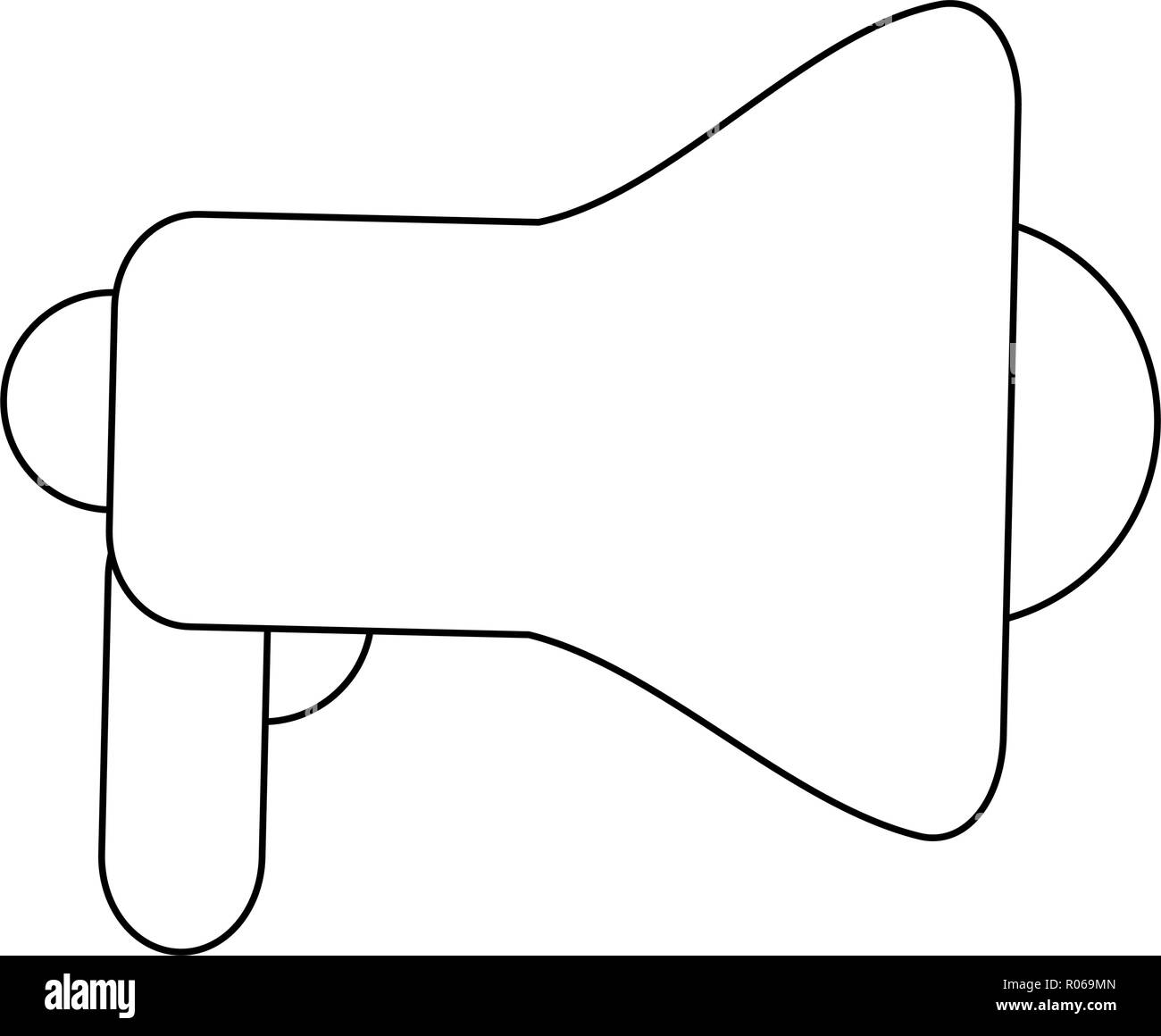 Bullhorn advertising symbol isolated vector illustration graphic design ...