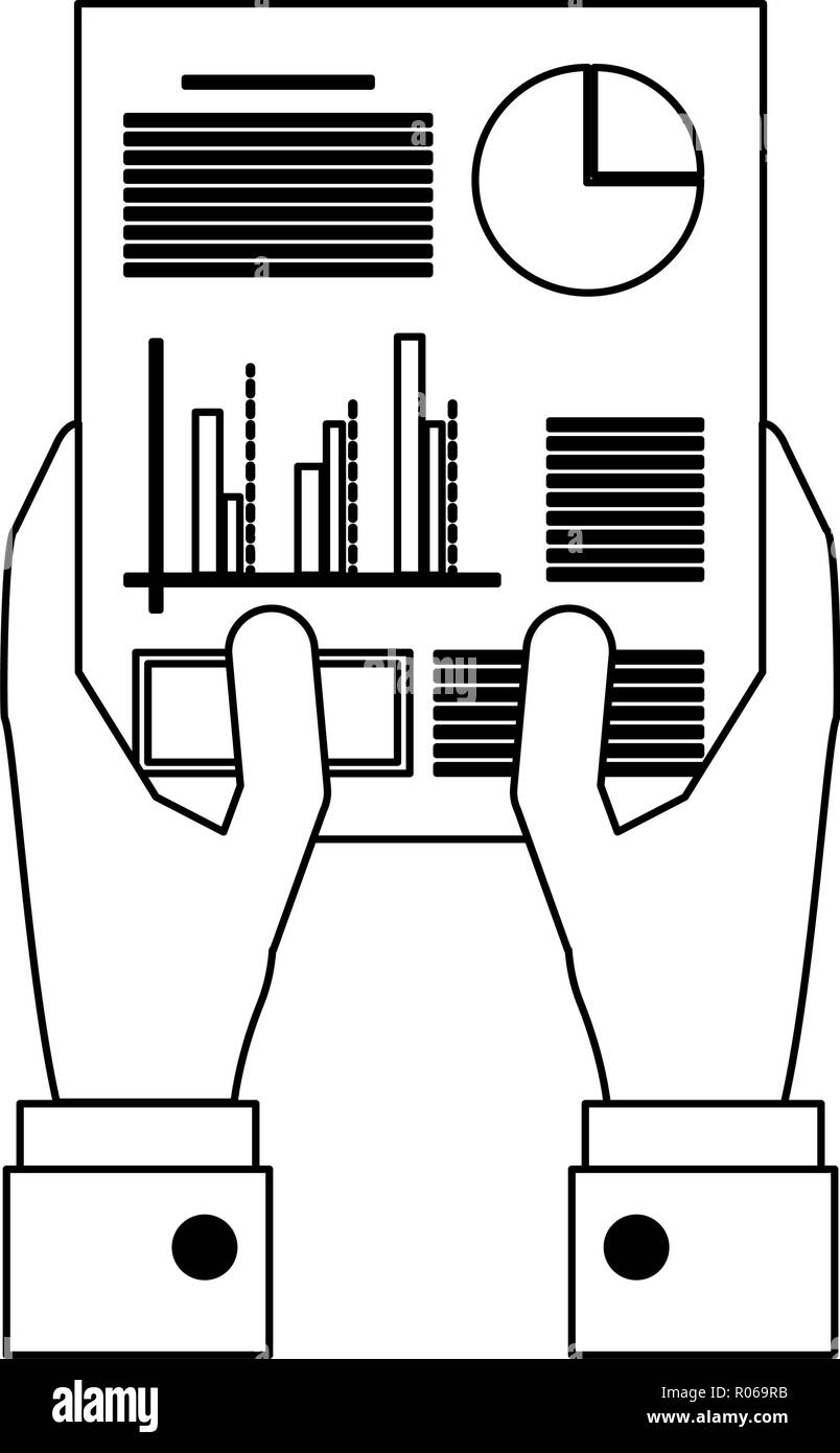 Hand with sheet graph isolated vector illustration graphic design Stock ... Hand with sheet graph isolated vector illustration graphic design Stock ...