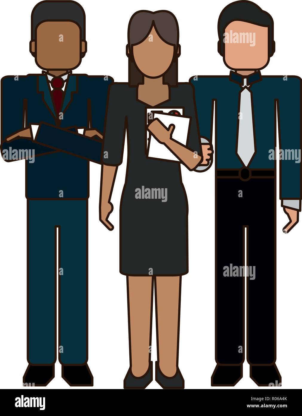 Business teamwork avatar isolated vector illustration graphic design ...