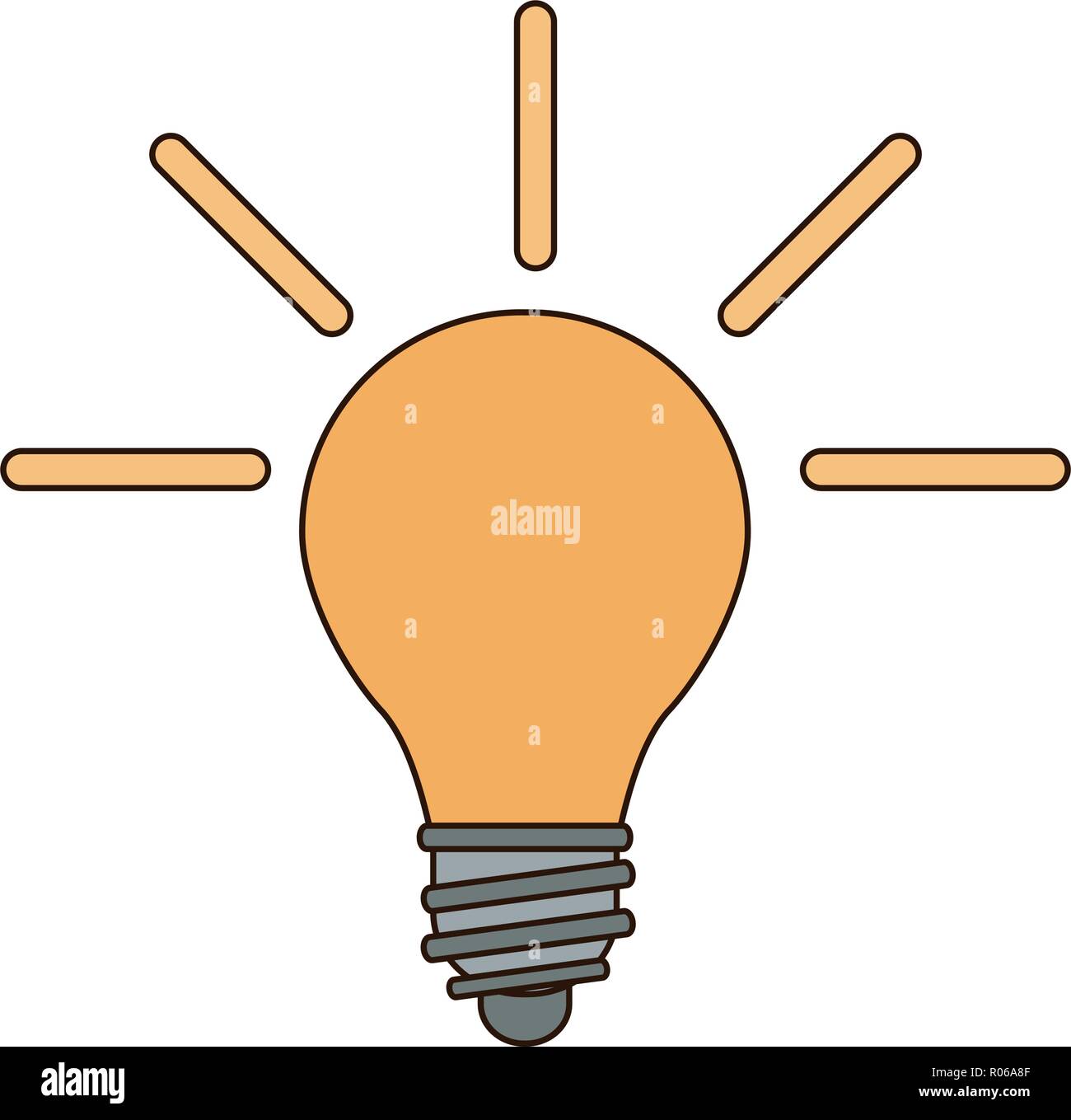 Bulb light symbol isolated vector illustration graphic design Stock ...