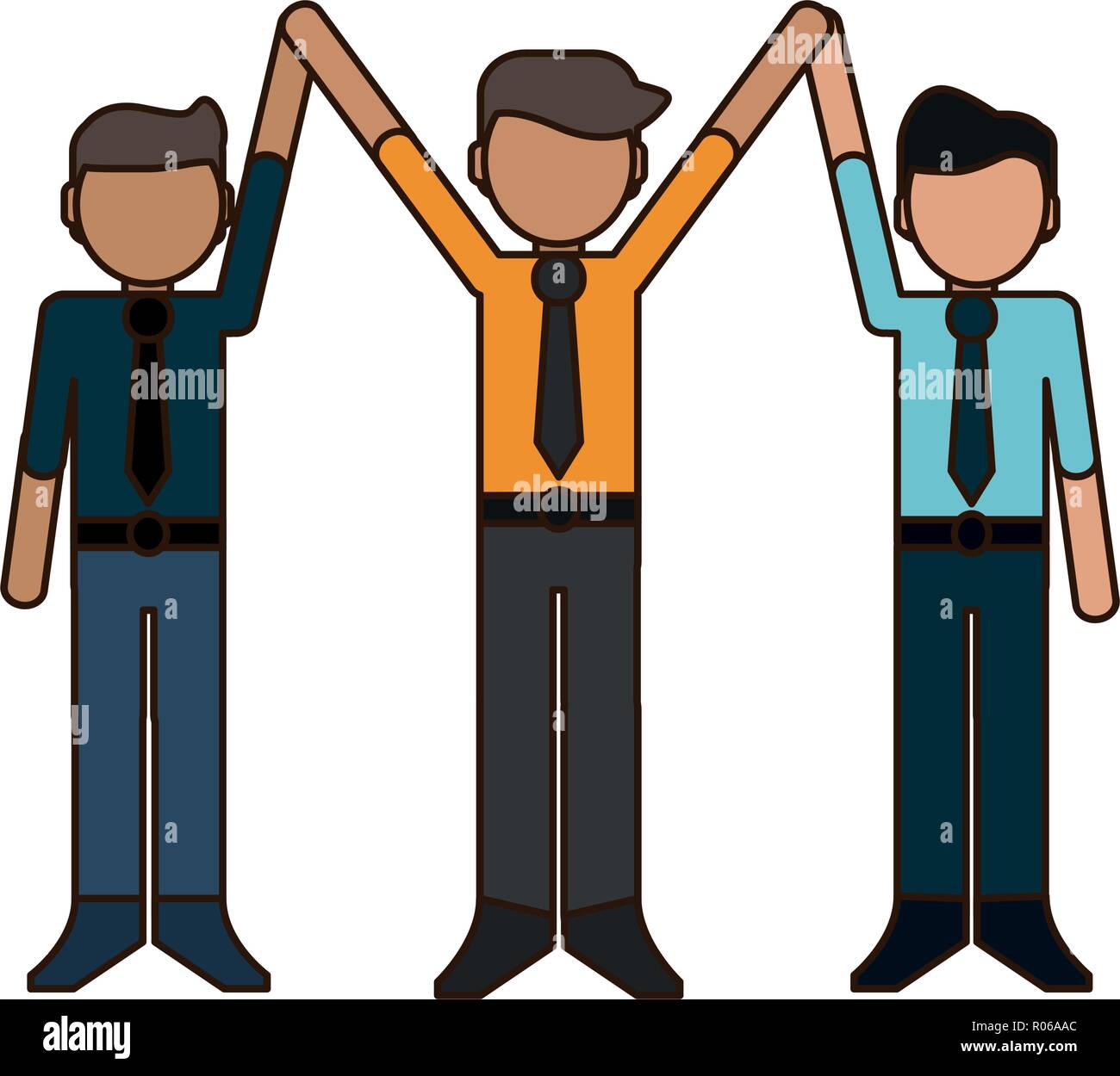 Businessmen successful teamwork avatar vector illustration graphic ...
