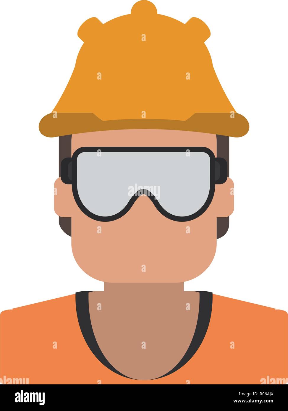Worker avatar with construction equipment vector illustration graphic ...