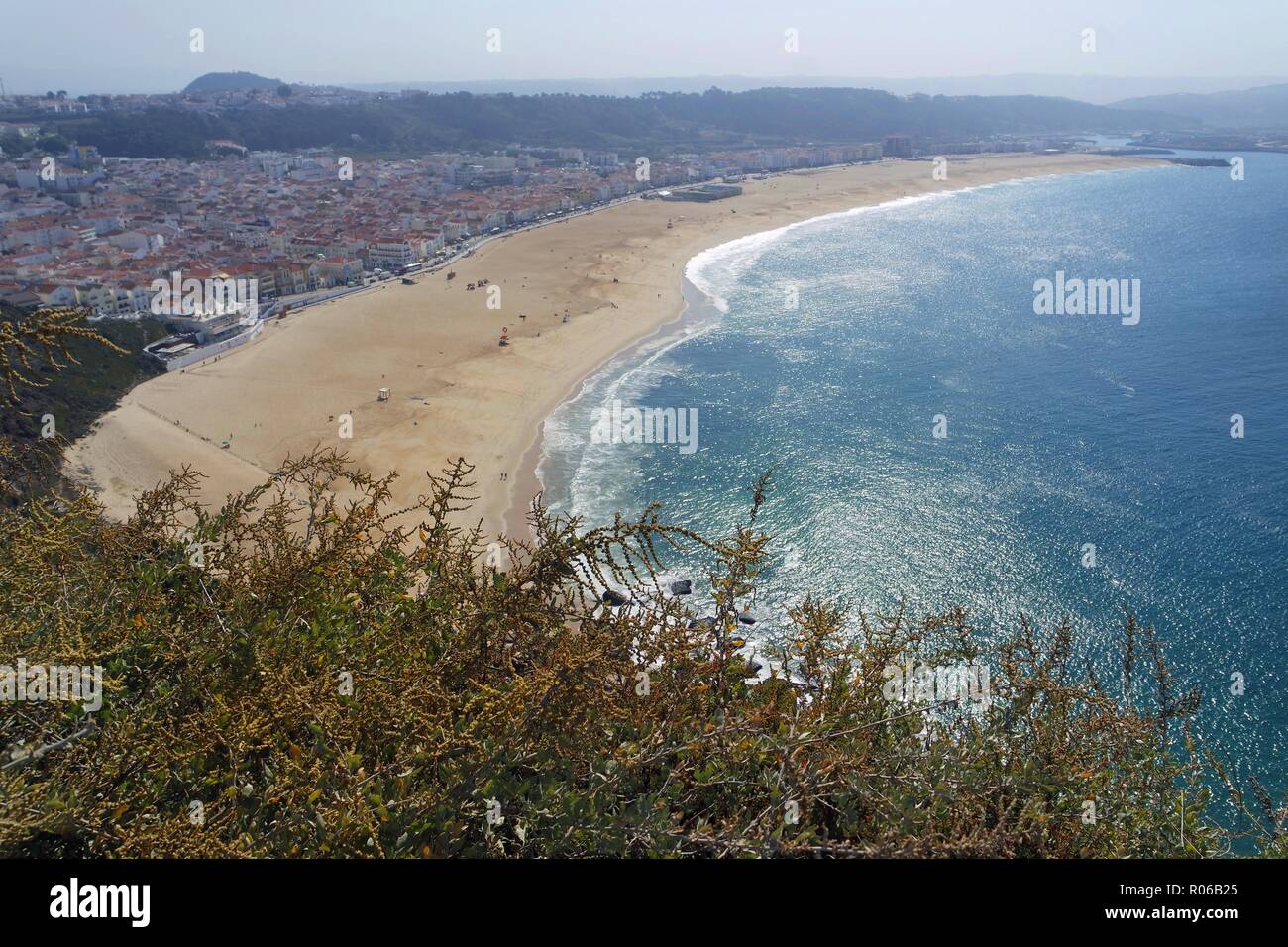 small village of nazare the the portuguese atlantic coast Stock Photo ...