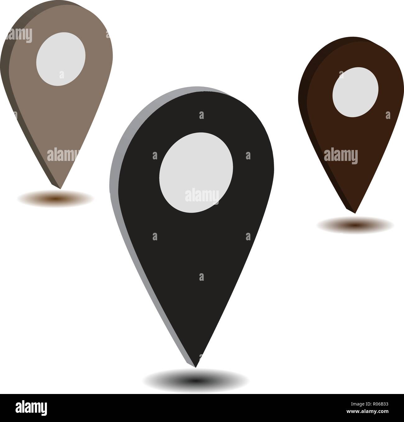 Map pointer icon. GPS location symbol. Flat design. Vektor illustration Stock Vector Image & Art ...