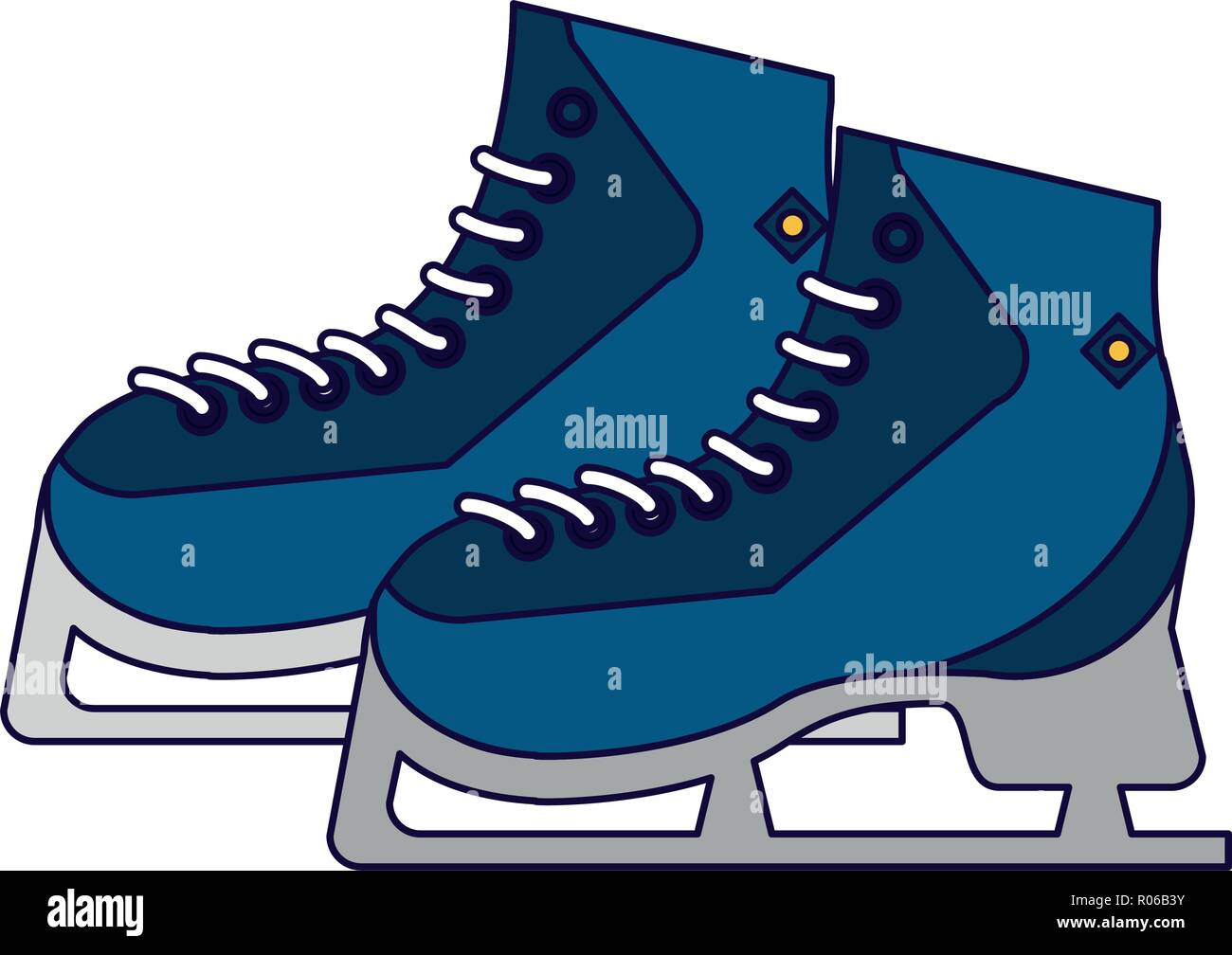 Ice skates sport equiment isolated vector illustration graphic design ...