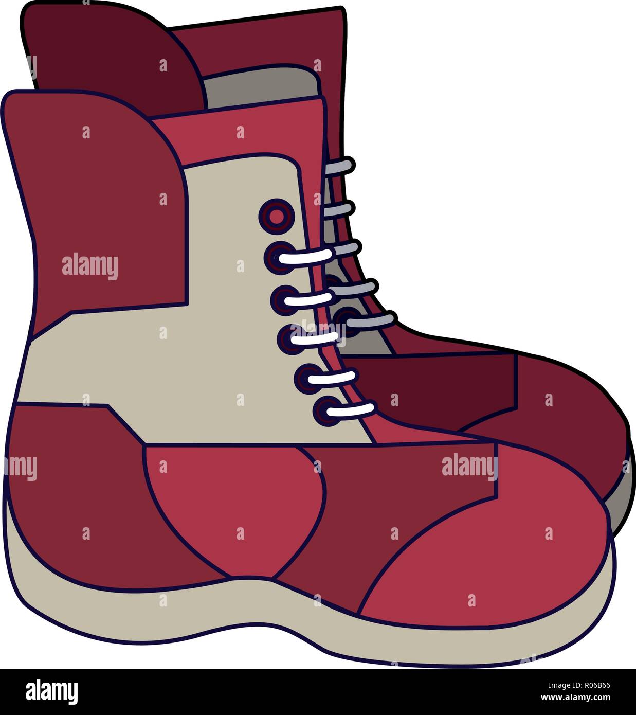 Winter boots equipment isolated vector illustration graphic design ...