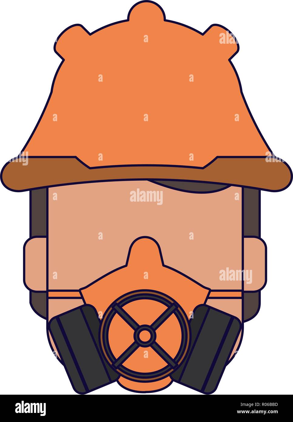 Worker avatar with construction equipment vector illustration graphic ...