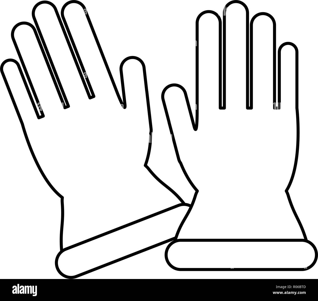 Construction gloves equipment isolated vector illustration graphic ...