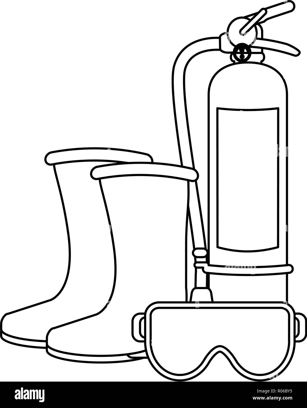 Fireman Boots Coloring Page