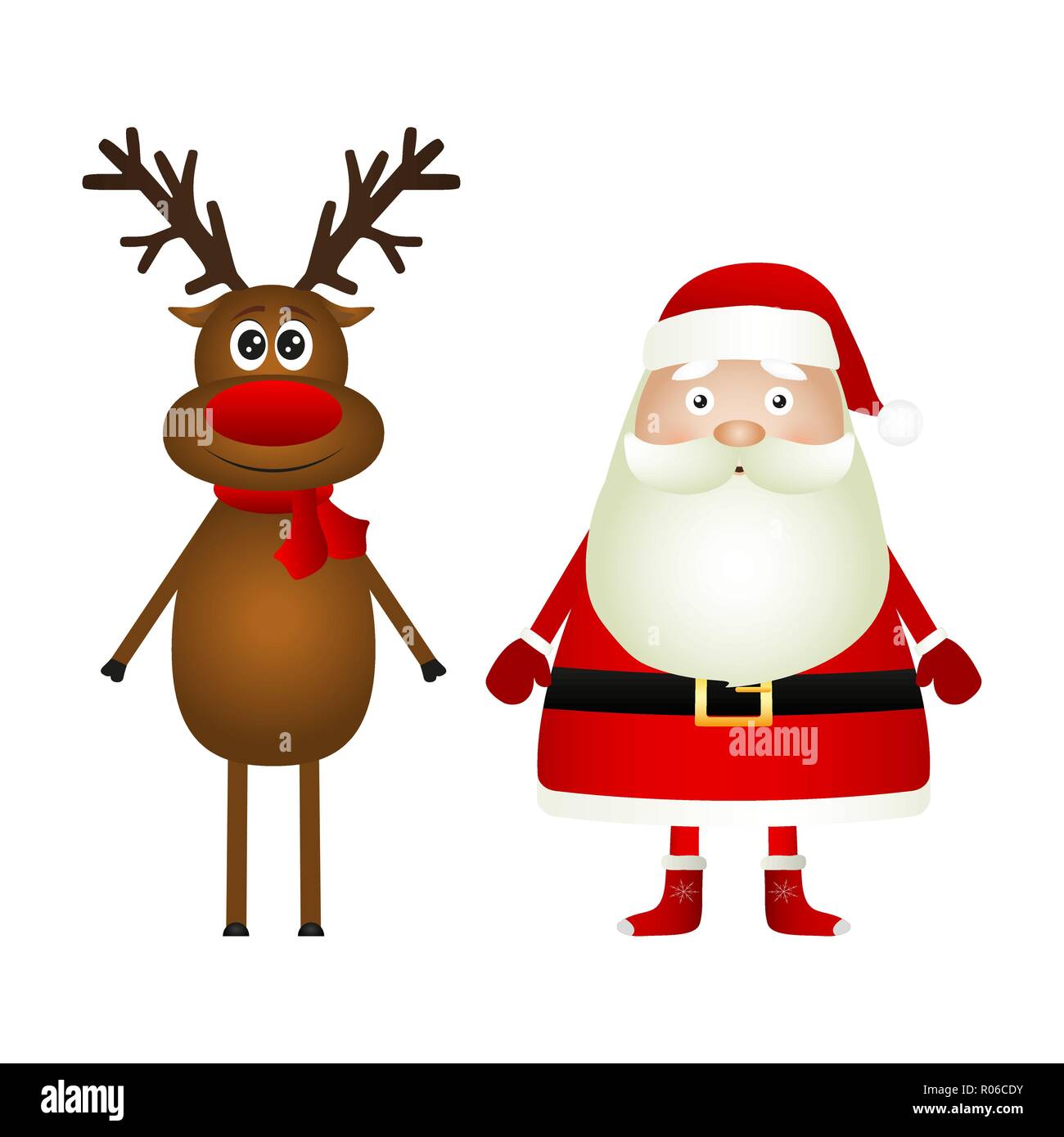 Reindeer santa claus christmas Cut Out Stock Images & Pictures - Alamy