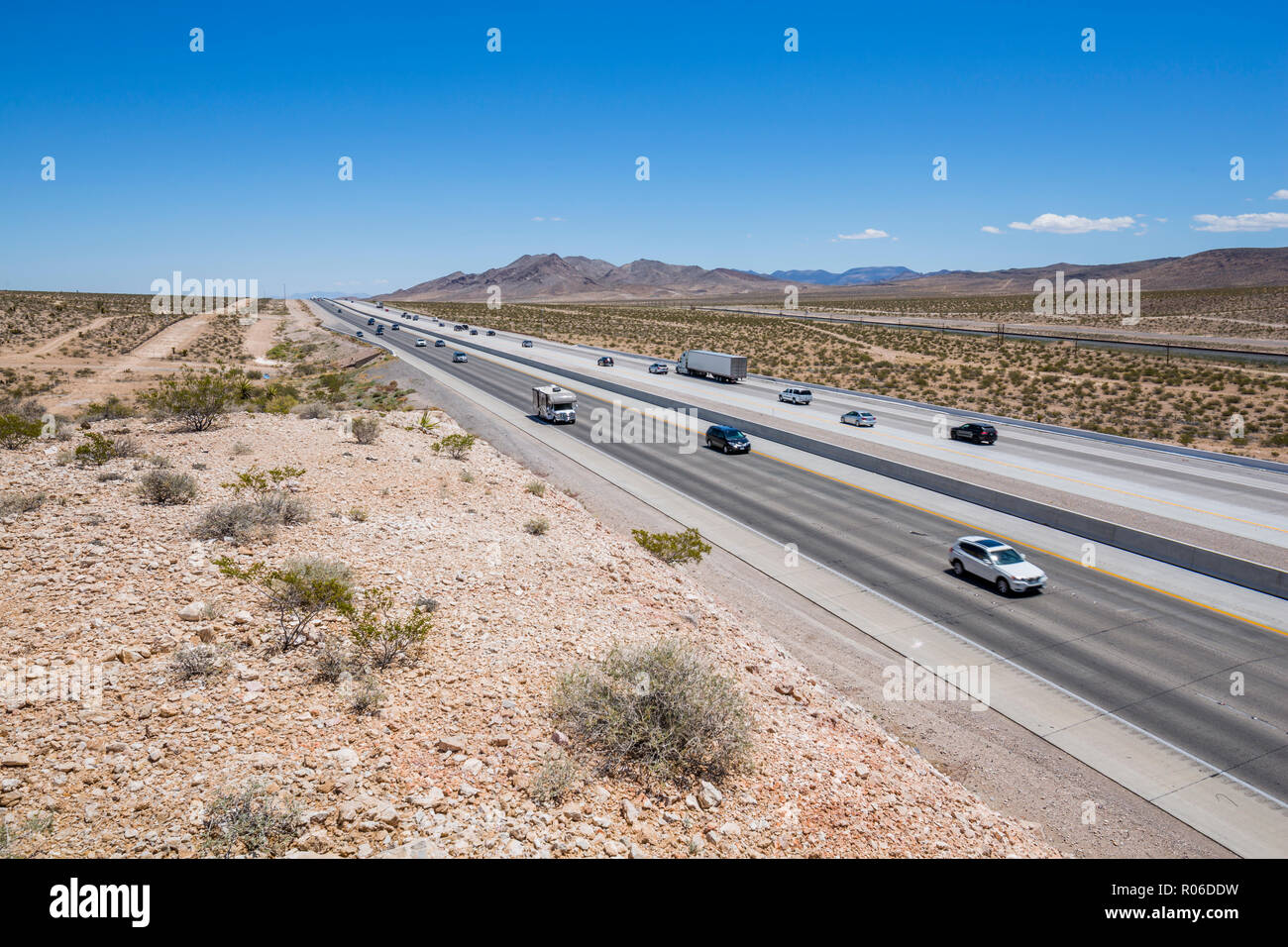 View of Highway 15 near Las Vegas, Nevada, United States of America ...