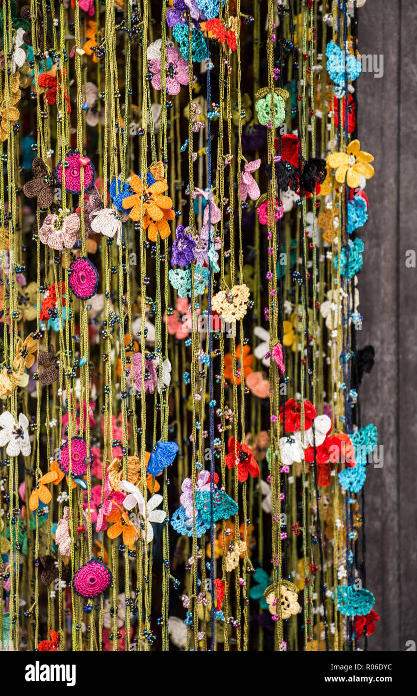 Turkish colorful needle work embroidery flowers as background Stock ...