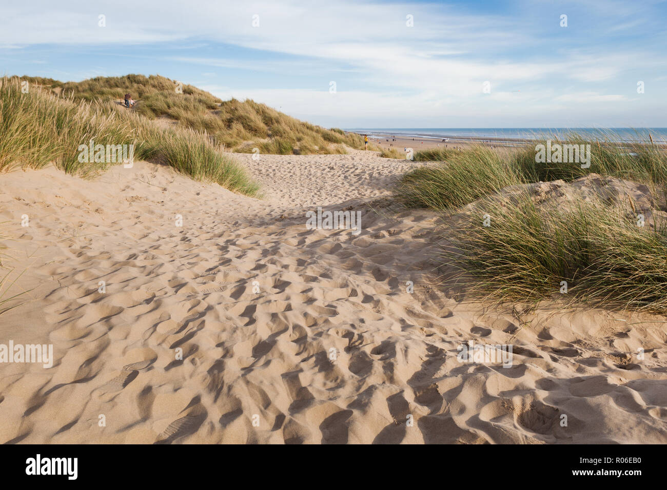 Camber Sands, sandy beach at the village of Camber, East Sussex near ...