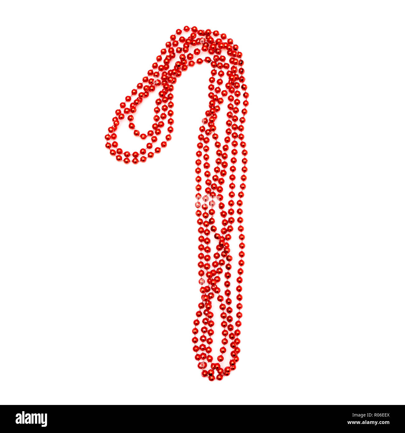 Red bead. Bright number 1. Garlands. Sparkling decor Stock Photo - Alamy