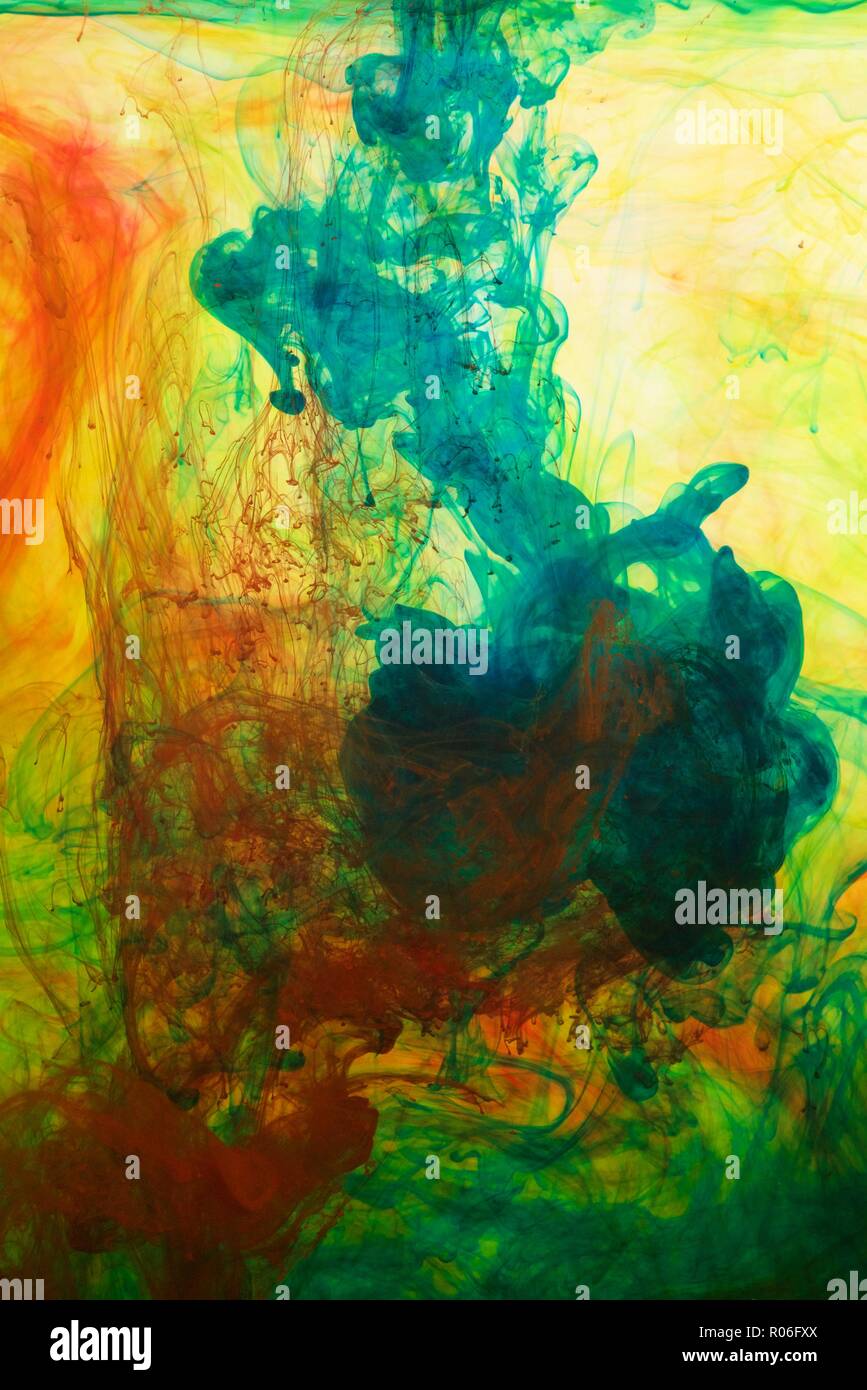 Inks in water, color abstraction Stock Photo - Alamy