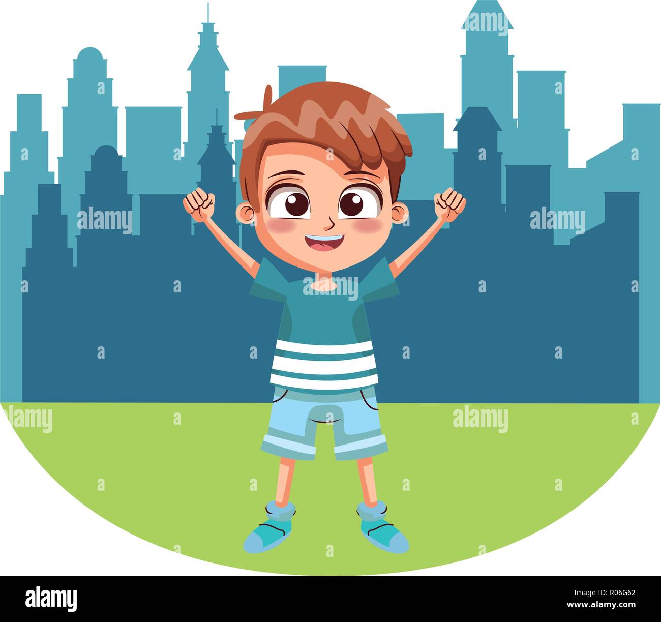 Happy boy cartoon Stock Vector Image & Art - Alamy