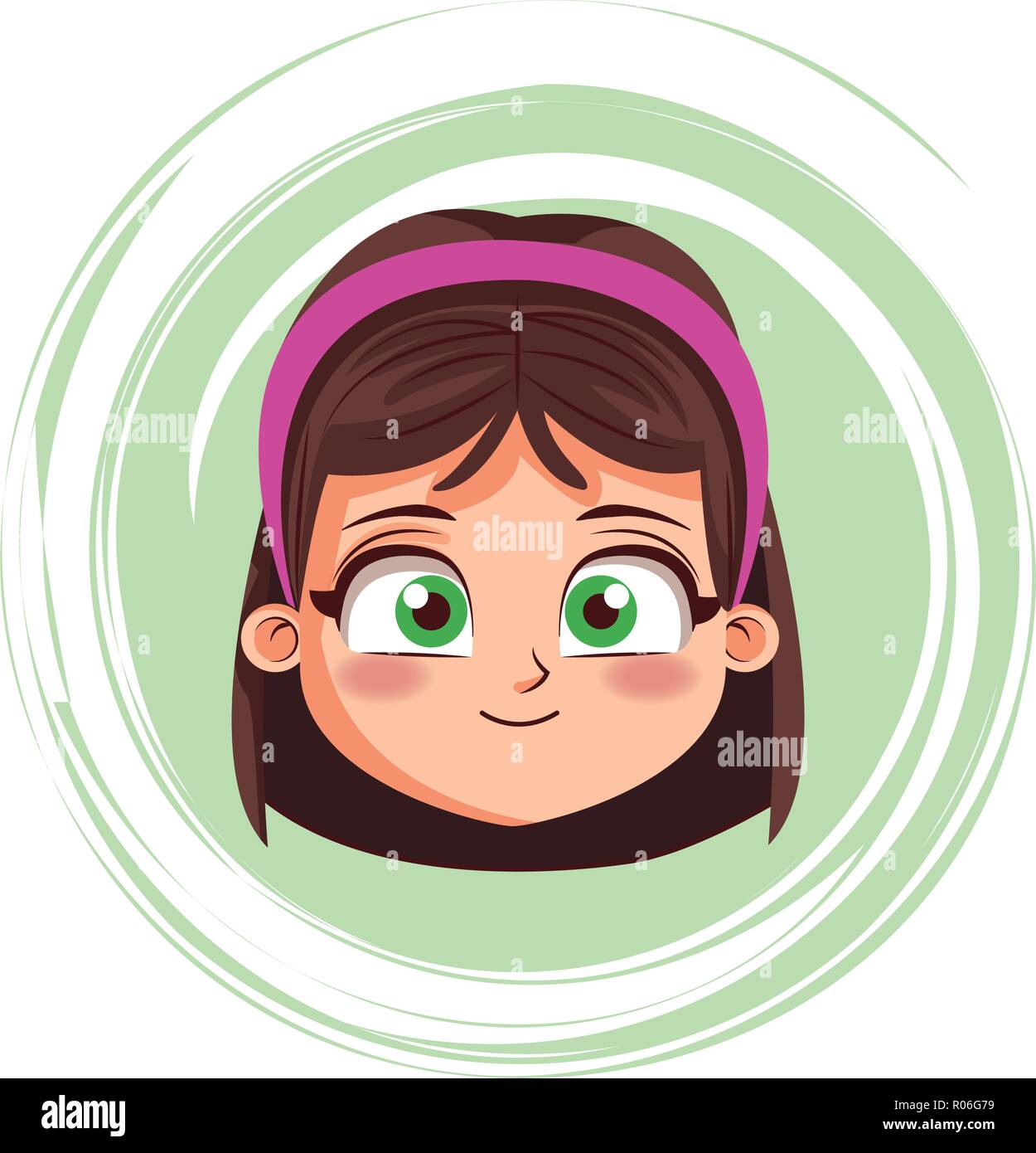 Cute girl face Stock Vector Image & Art - Alamy