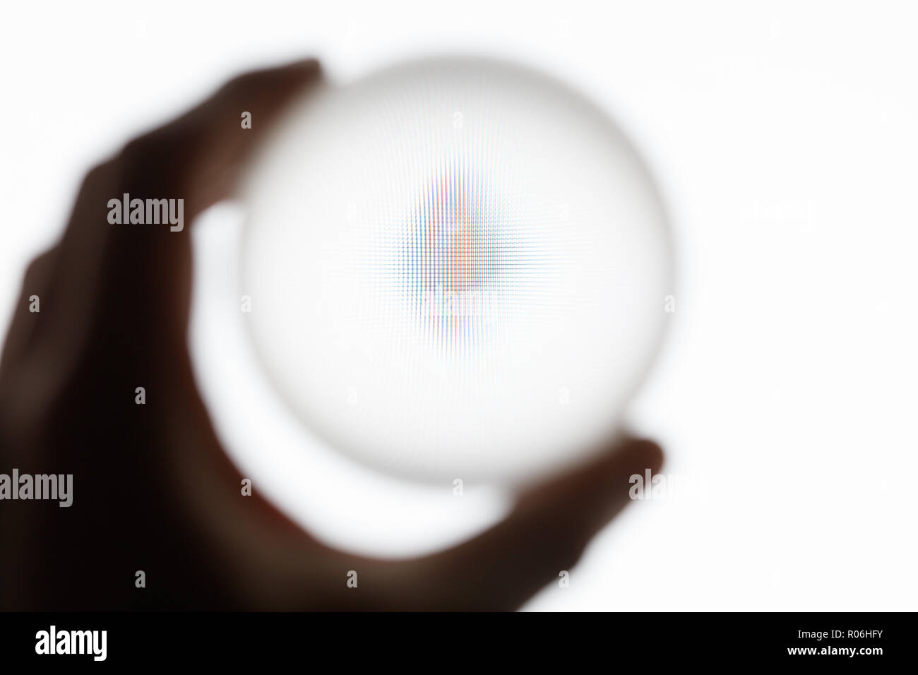 Crystal ball magnify computer screen, communication concept Stock Photo ...
