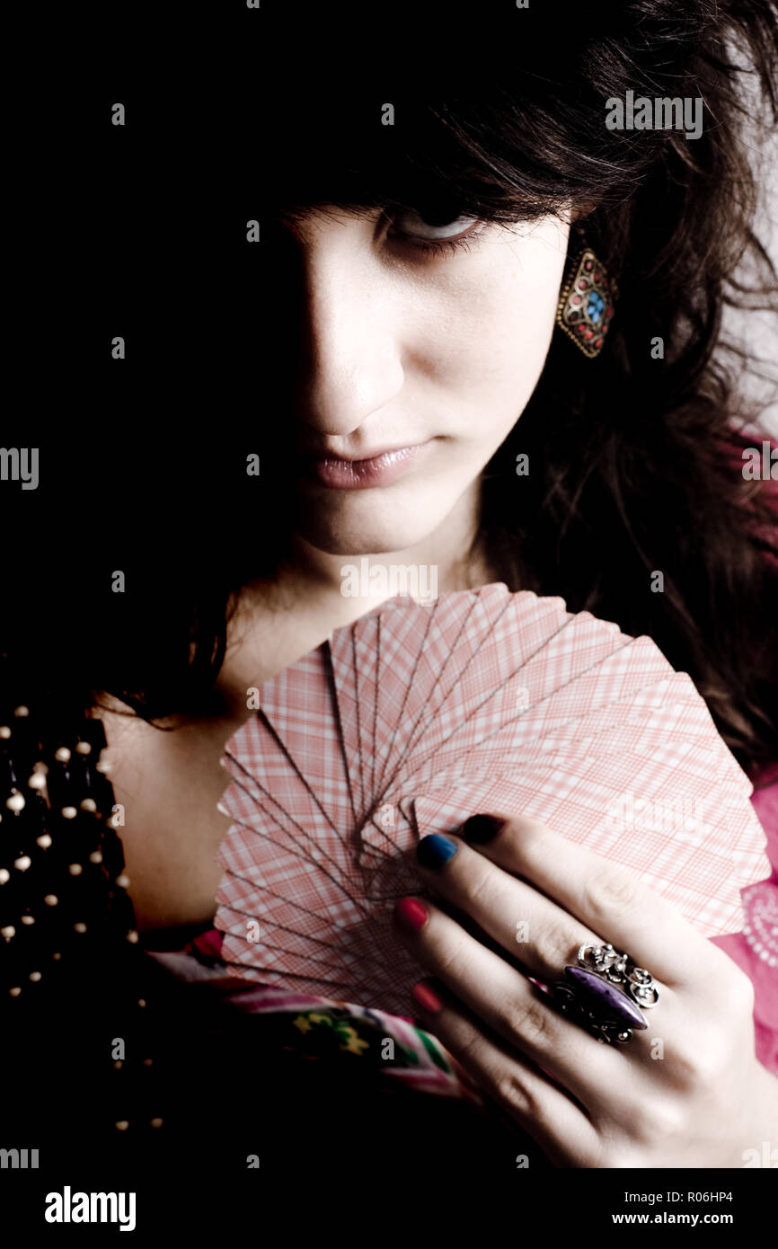 Portrait gypsy woman cards hi-res stock photography and images - Alamy