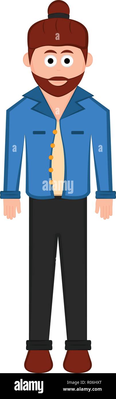Isolated hipster cartoon character Stock Vector Image & Art - Alamy
