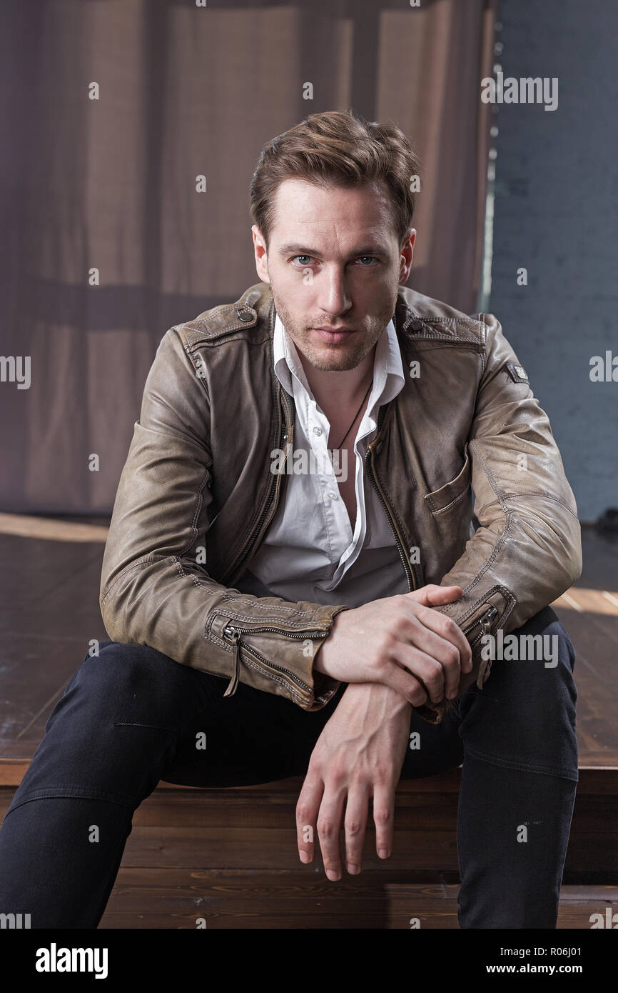 Handsome male fashion model Stock Photo - Alamy