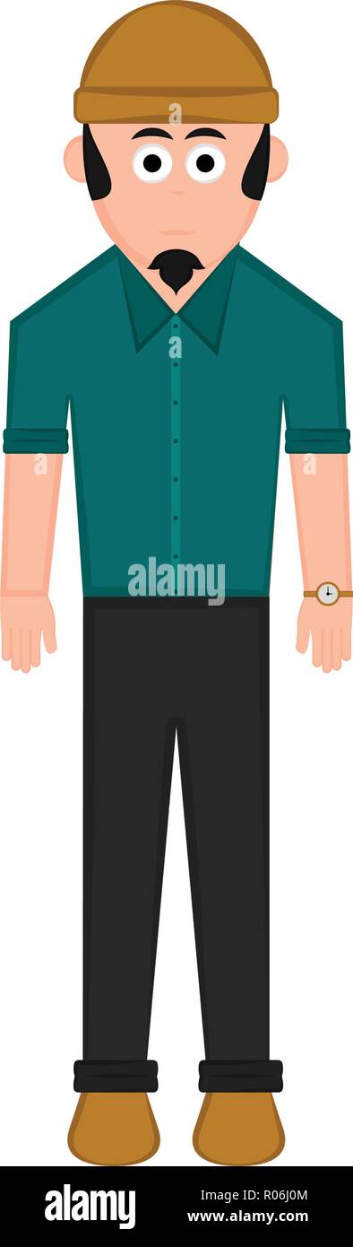 Isolated hipster cartoon character Stock Vector Image & Art - Alamy