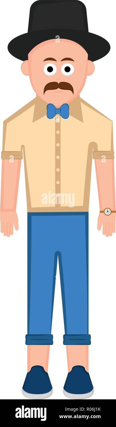 Isolated hipster cartoon character Stock Vector Image & Art - Alamy