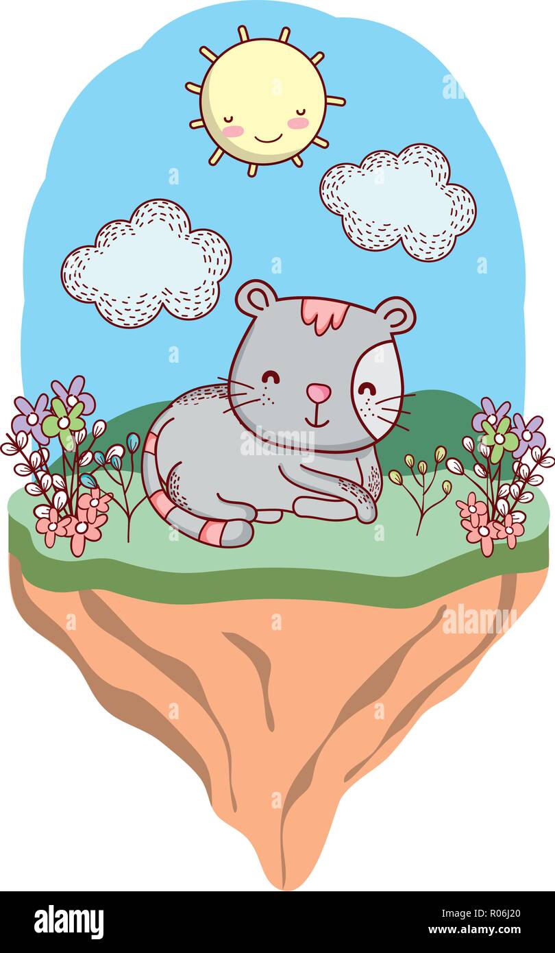 cute animal outdoors cartoon Stock Vector Image & Art - Alamy