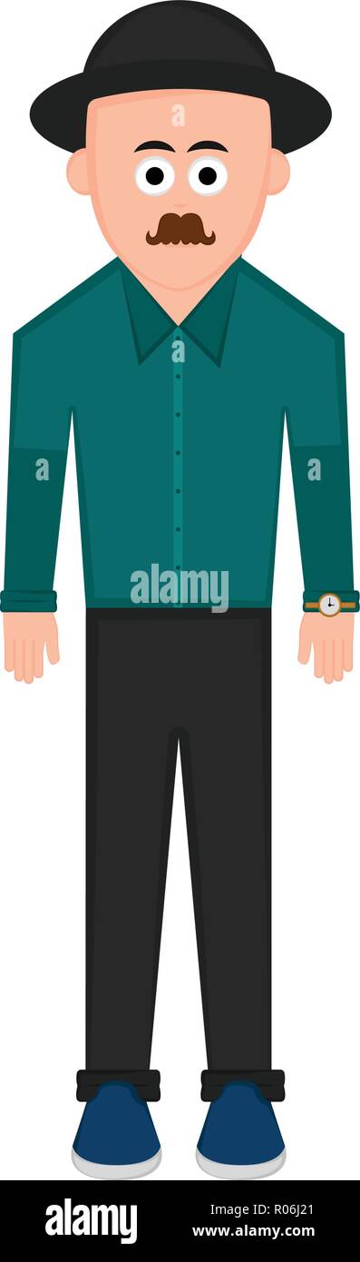 Isolated hipster cartoon character Stock Vector Image & Art - Alamy
