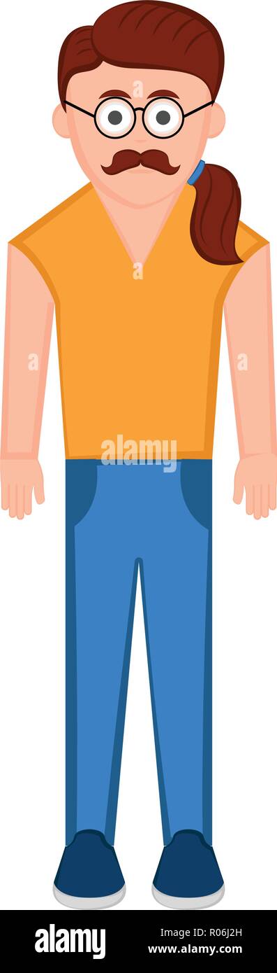 Isolated hipster cartoon character Stock Vector Image & Art - Alamy