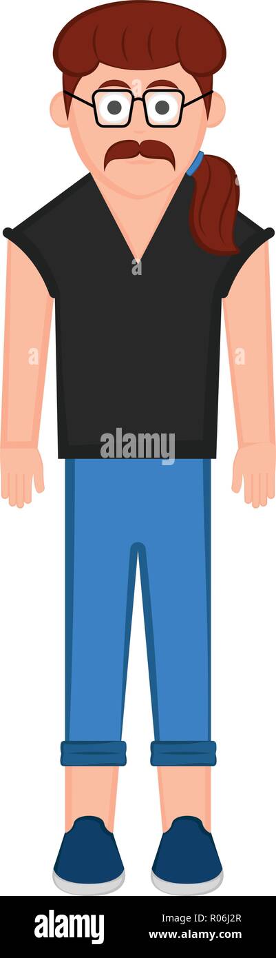 Isolated hipster cartoon character Stock Vector Image & Art - Alamy