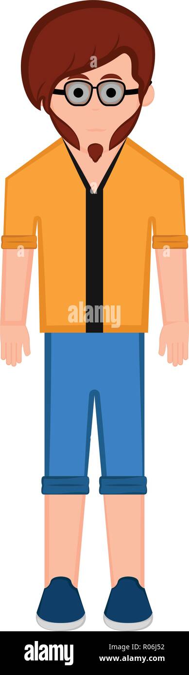 Isolated hipster cartoon character Stock Vector Image & Art - Alamy