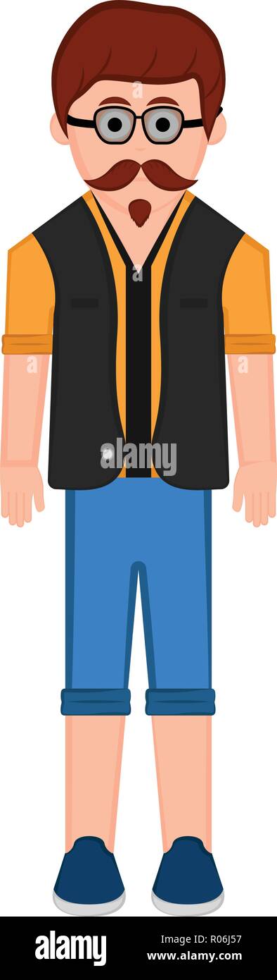 Isolated hipster cartoon character Stock Vector Image & Art - Alamy