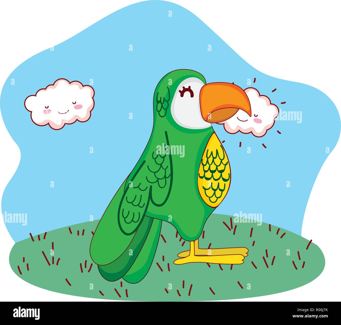 cute animal outdoors cartoon Stock Vector Image & Art - Alamy