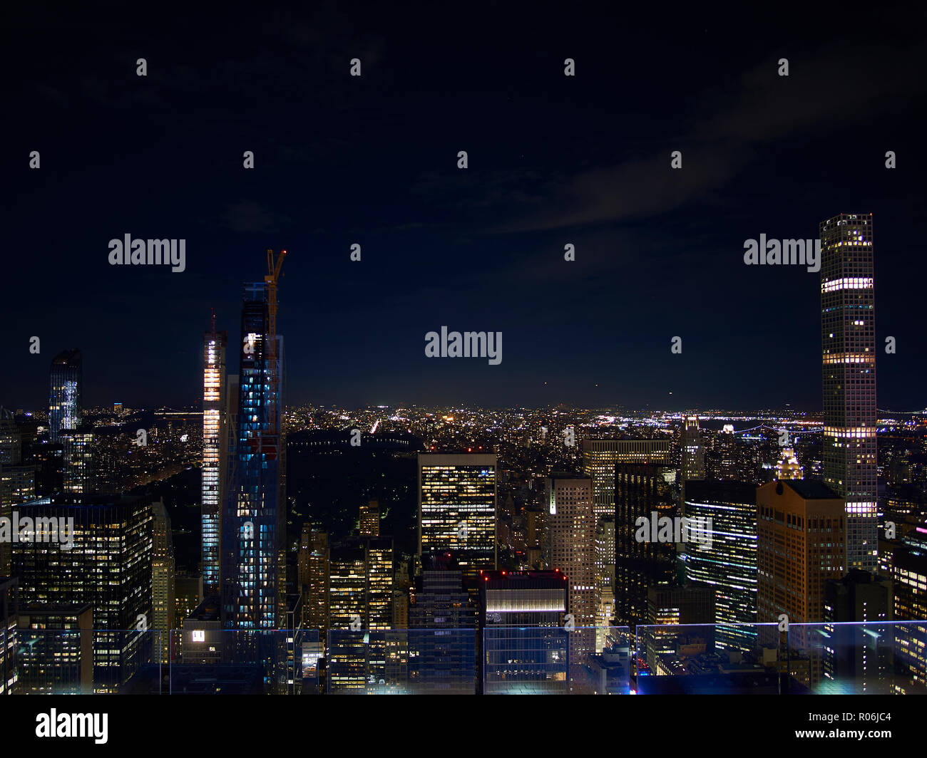 Aerial night view one world hi-res stock photography and images - Alamy