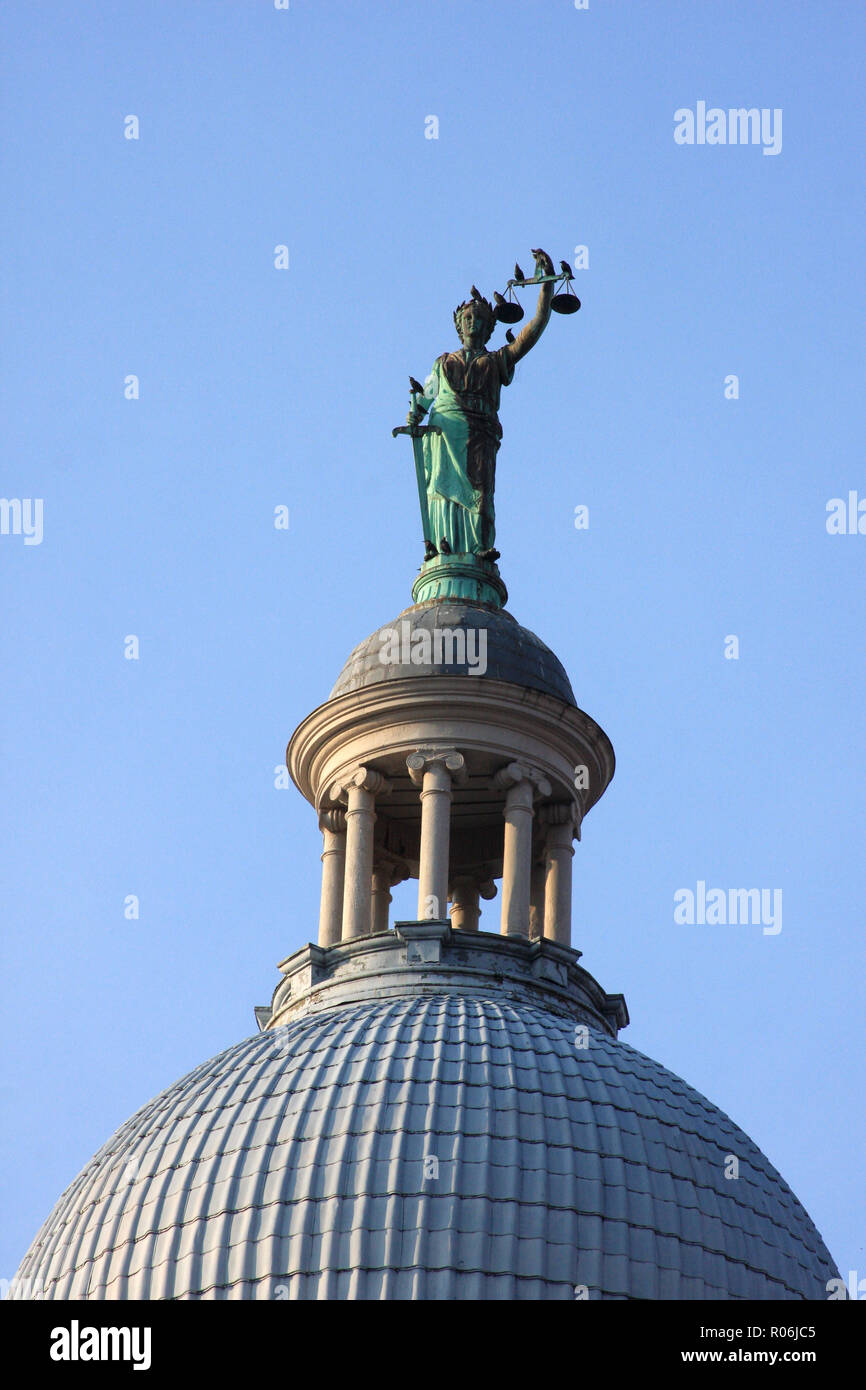 Statue of Lady Justice on Augusta County Courthouse in Staunton, VA ...