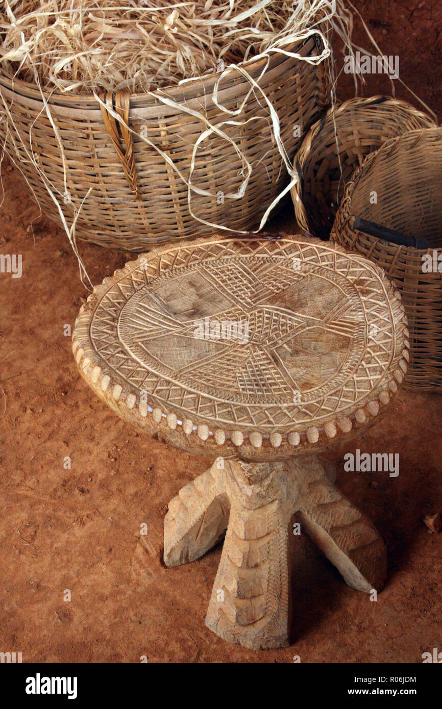 Traditional stool africa hi-res stock photography and images - Alamy