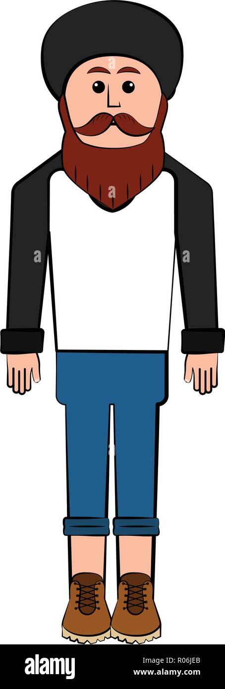 Isolated hipster cartoon character Stock Vector Image & Art - Alamy